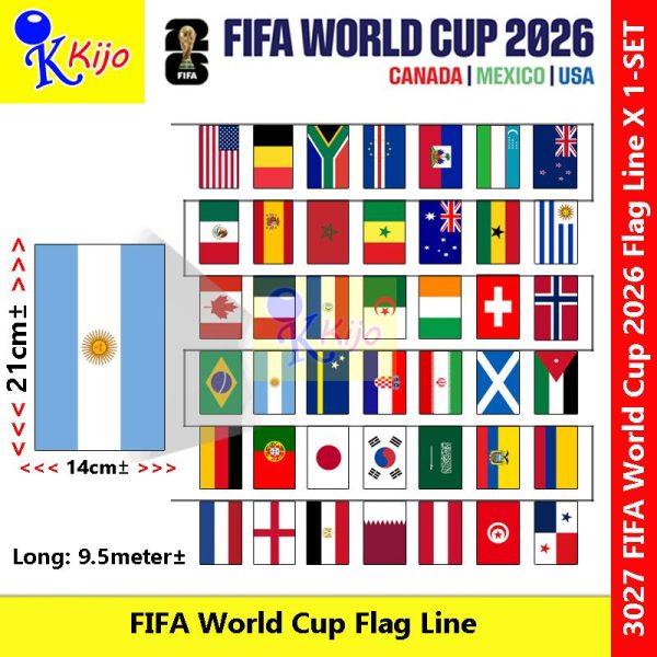 FIFA Word Cup 2026 Banner Flag Line 42 Country Flag Kian Joo FIFA Word Cup 2026 Banner Flag Line 42 Country Flag Kian Joo
